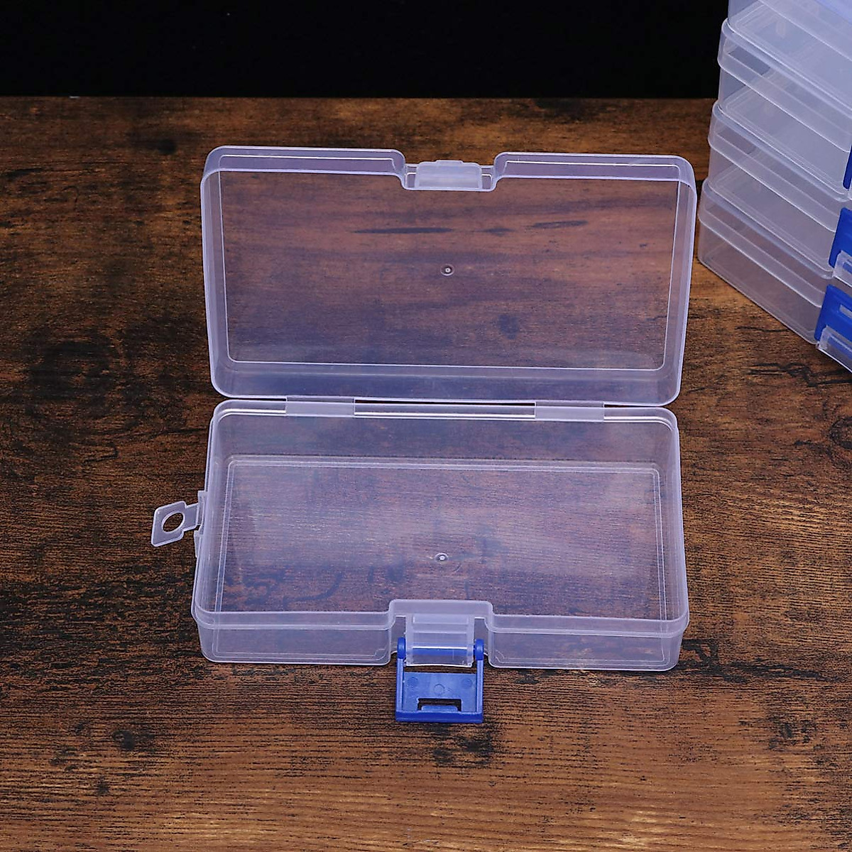 NUOBESTY 10pcs Plastic Storage Box Clear Single Compartment Clear Plastic Jewelry Box Organizer Bead Storage Containers for Small Items Crafts Jewelry Hardware