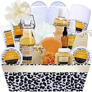 Spa Gift Basket for Women and Men! Mango Melon & Sweet Orange Bath Body Works Spa Bath Set. Sulfate Free Spa Gift Set to Soothe & Moisturize your Skin