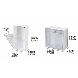 IOOOFU Magnetic Wall Mounted Bathroom Organizer Cotton Pad Holder Makeup Box Plastic Storage Container for Cotton Swabs Jewelry