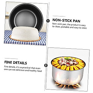 Abaodam 2pcs Rice Cooker Liner Anti-stick Ricer Cooker Pot Replacement Inner Rice Maker Removable Cooking Pot Stew Nonstick Cooking Pot Inner Electric/slow Cookers Alloy Soup Pot Hot Pot