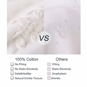 YINFUNG Textured Duvet Cover Tufted Ivory Boho Cotton Queen Cream Off White Textured Diamond Moroccan Clipped Boho Chic Geo 3 Piece Bedding Set Bohemian 90x90 Quilt Cover