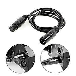 20 Pack 6.5FT 3-Pin Signal XLR Connection DMX Cable Stage Light Wire for Moving Head Light Par Light