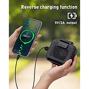 FRIZCOL Portable Waist Fan, 6000mAh Mini Fan with Clip, Up to 20 Hrs Working Time, Personal Belt Fan, Neck Fan Battery Operated Rechargeable, Body Fan for Outdoor Working (Gray)