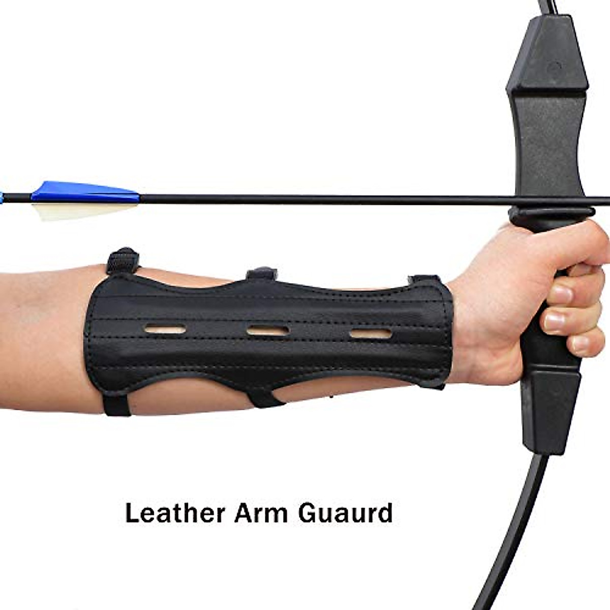 Procener 40" Bow and Arrow Set for Kids, Archery Beginner Gift with 9 Arrows 2 Target Face, 1 Arm Guard and 1 Quiver, 18 Lb Recurve Bow Kit for Teen Outdoor Sports Game Hunting Toy (Black)