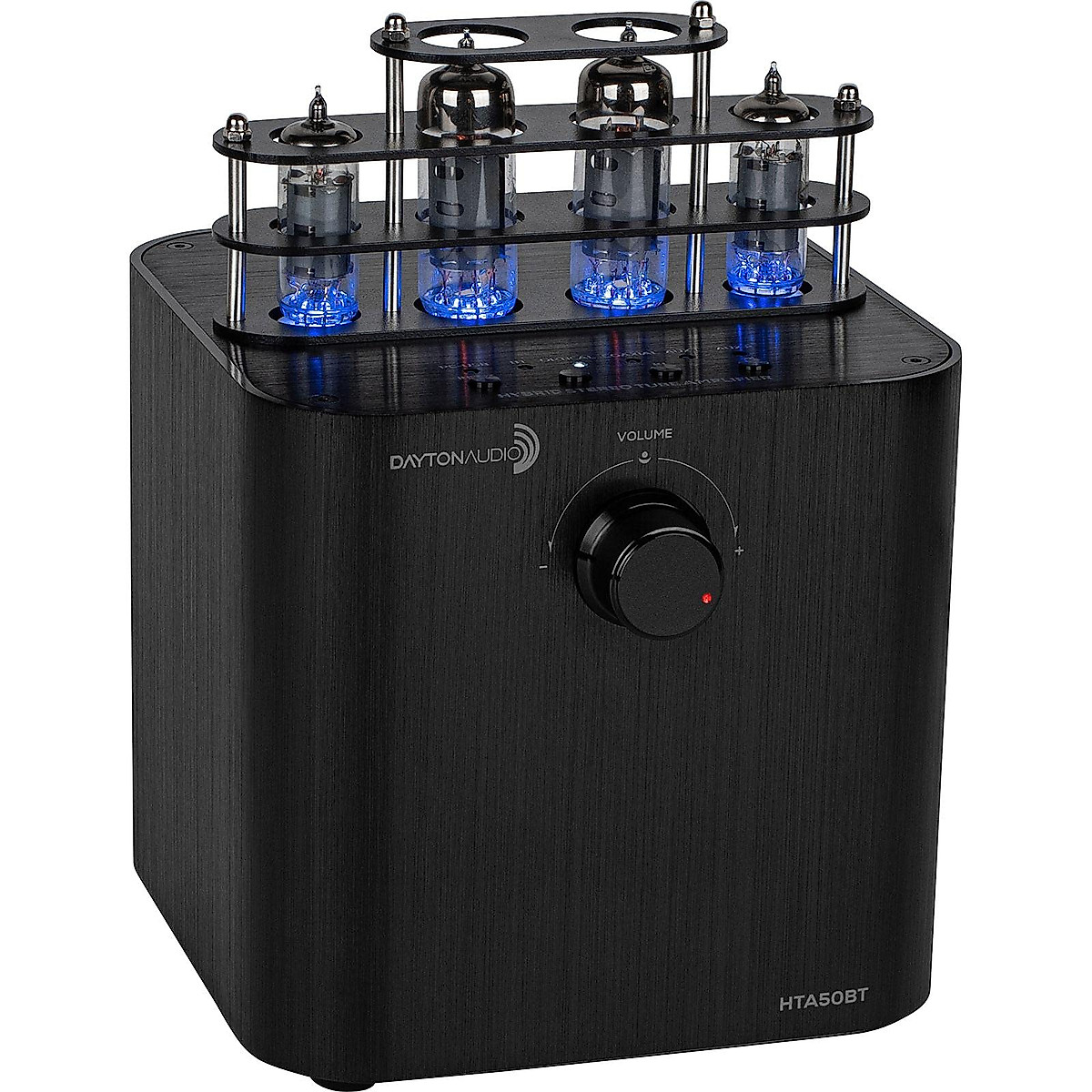 Dayton Audio HTA50BT Hybrid Stereo Tube Amplifier with Integrated DAC, Sub Out, and Headphone Out