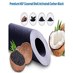 CFS – Carbon Block Water Filter Cartridges Compatible with GE GXWH04F, GXWH20F, GXWH20S & GXRM10 Models – Remove Bad Taste & Odor – Whole House Replacement Water Filter Cartridge- White (Pack Of 4)