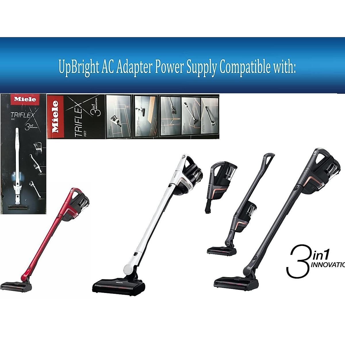UpBright 30V AC/DC Adapter Compatible with Miele Triflex HX1 11423870 11423880 Pro 11423920 11423660 Cat Dog 11423900 11423650 SMUL0 25.2V Li-ion Battery Stick Vacuum 11015490 LG01/03 29.38V Charger