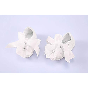 Bow Dream Baby Flower Girl Dress with Shoes Applique Birthday Princess Party White 0-3 Months