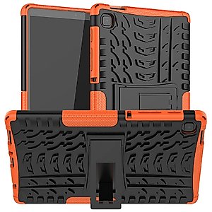 DWaybox for Samsung Galaxy Tab A7 Lite Case 2021 8.7 inch SM-T225/T220, Hybrid Armor Heavy Duty 2in1 TPU + PC Combo Dual Layer Rugged Shockproof Protective Cover Case with Kickstand -Orange