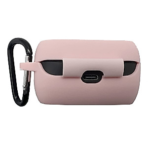 Silicone Carrying Case Compatible with Jabra Elite 3,Seadream 2Pack Portable Silicone Scratch Shock-Absorbing Protective Cover Skin with Carabiner (Pink+Purple)