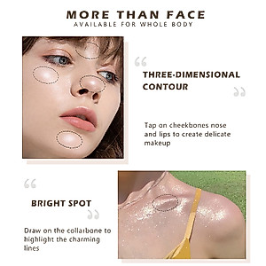 NewBang 2Pcs Highlighter Powder Spray,Glitter High Gloss Powder,Shimmer Sparkle Powder Makeup Spray, for Face Body Cosmetic