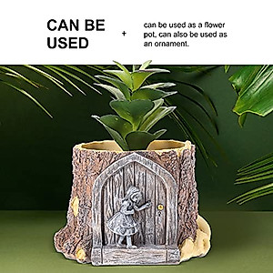 VOSAREA Flowerpot Miniture Decoration Indoor Pots for Plants Indoor Bonsai Resin Flower Planter Cactus Plant Holder Succulent Bonsai Pot Small Succulent Plant Pot Succulent Cactus Pot Bud