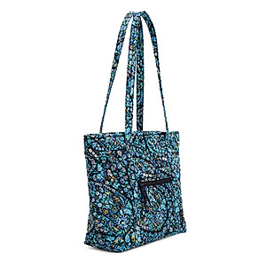 Vera Bradley Women's Cotton Small Vera Tote Bag, Dreamer Paisley - Recycled Cotton, One Size