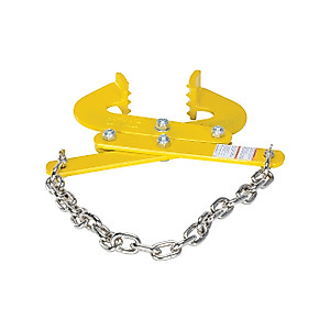 Vestil PAL-21 Steel Double Scissor Pallet Puller, 5000 lbs Capacity, 3" Opening x 2-3/4" Height Jaw, Yellow