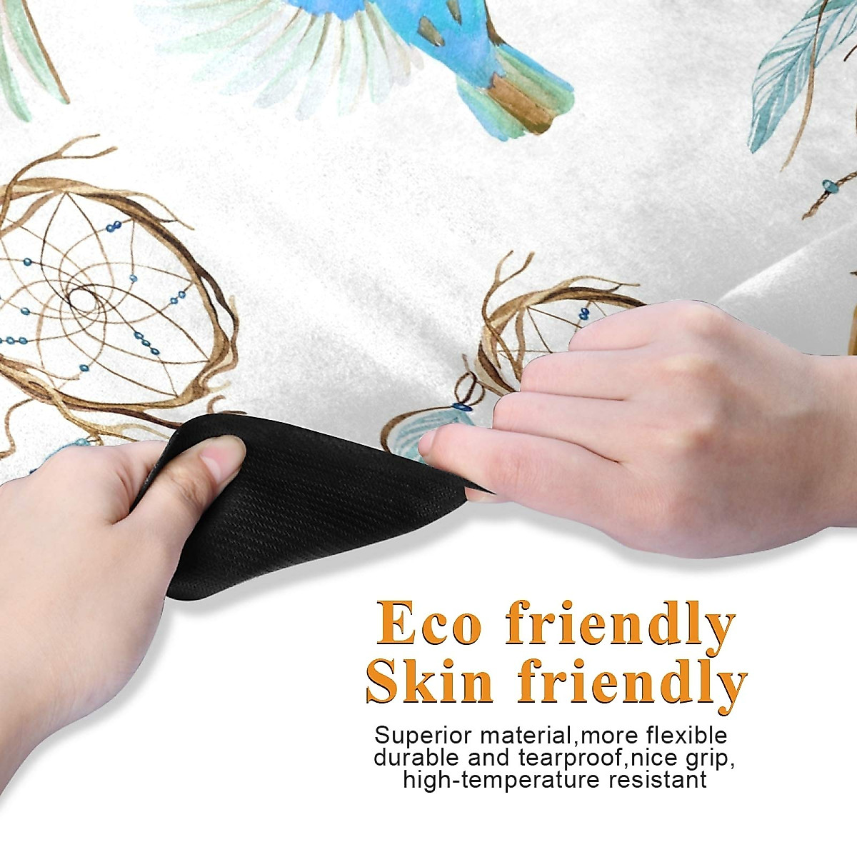 OTVEE Watercolor Dreamcatcher Birds Yoga Mat for Women Non Slip Ultra Thin 1 MM Travel Yoga Mat with Carrying Bag Suede Fitness Exercise Mat for Yoga Pilates Workout Routines Camping