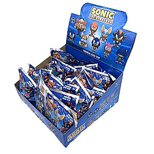 Monogram Sonic the Hedgehog - 3D Foam Figural Bag Clip in Blind Bag - Keychain - Sonic Tails, Knuckles, Amy and More..., Multicolor, 2.5"