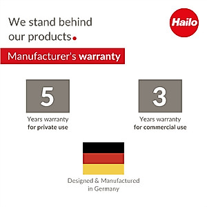 Hailo Big-Box Swing XL Waste bin | 1 x 52 liters / 13.7 gallons | Self-Closing Swing lid | Steel Sheet | Bin Liner Clamping Frame | Waste bin Kitchen Rectangular | Made in Germany | Black 0860-241