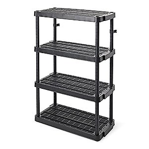 Gracious Living Heavy Duty Adjustable Ventilated Storage Shelving Unit, 4 Shelf