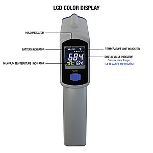 Mastercool (52224-A-SP Gray Infrared Thermometer with Laser