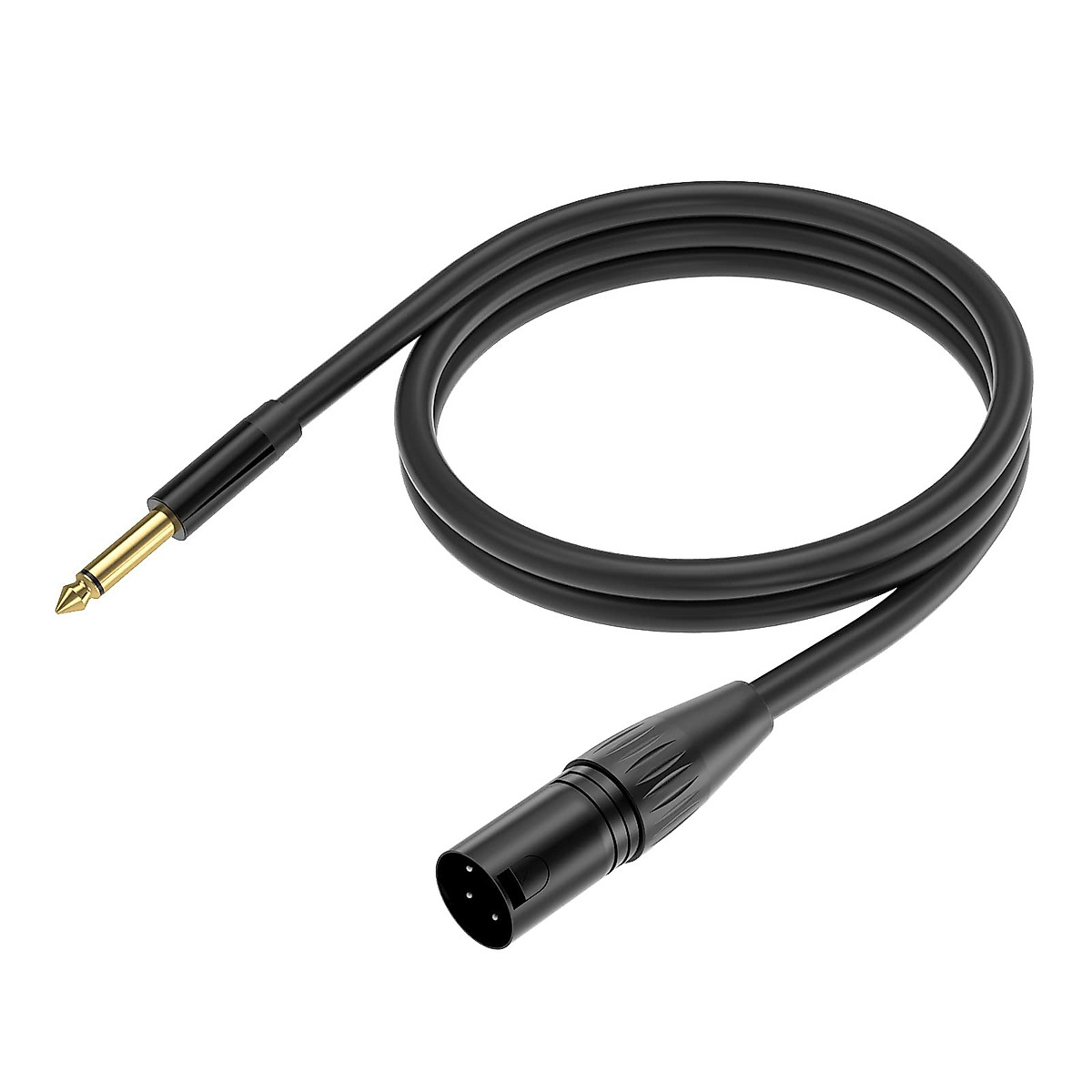 Yinker XLR Male to 1/4 Microphone Cable, 6.35mm TS to 3-PIN XLR Male Microphone Mic Mord Interconnect Cable - 5ft/1.5m 2pack