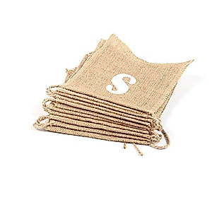 Junxia Swallowtail Shaped Banners Natural Burlap Baby Shower Banner with Jute Cord Party Decoration