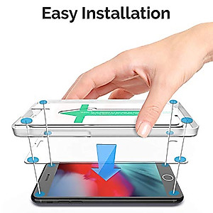 Power Theory Designed for iPhone 6 and 6s Screen Protector Tempered Glass [9H Hardness], Easy Install Kit, 99% HD Bubble Free Clear, Case Friendly, Anti-Scratch, 2 Pack (iPhone 6s & 6)