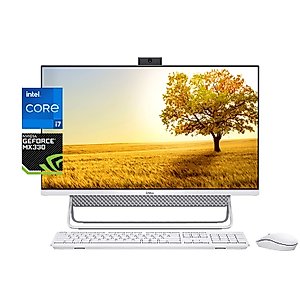Dell Inspiron 7700 All in One Desktop 27In FHD Infinity IPS Touchscreen, 11th Gen Intel Core i7-1165G7, GeForce MX330, 32GB DDR4 RAM, 2 TB SSD, WiFi, Pop-Up Webcam, Windows 10 (Latest Model), Silver