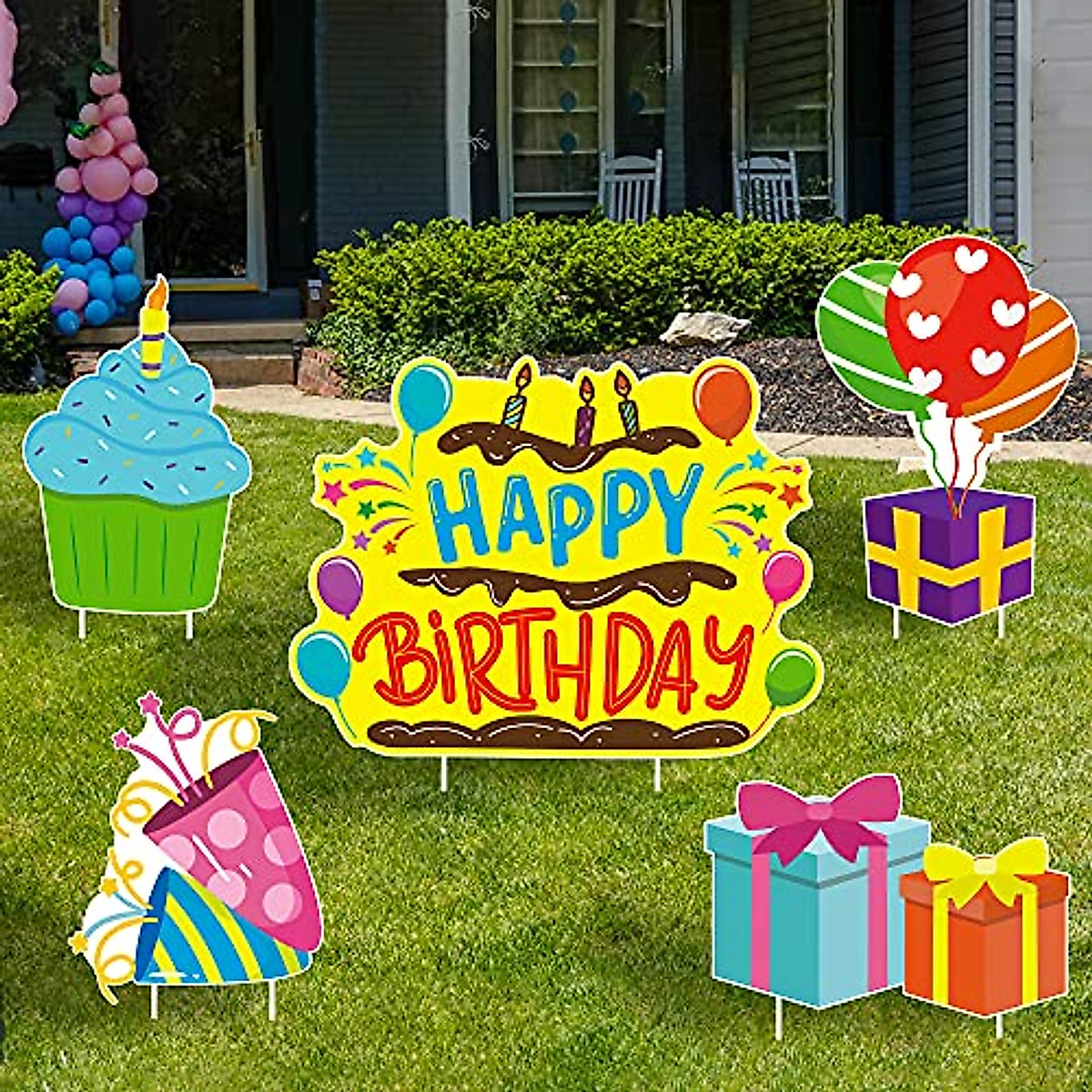 WATINC Birthday Yard Signs Set – Colorful Decorations