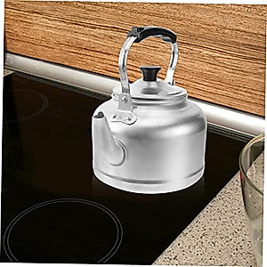Kettle Metal Coffee Pot Metal Water Jug Metal Teapot Coffee Kettle Convenient Water Kettle Silver Household Coal Stove Tea Kettle teapot (Color : Silver, Size : 18X18X12CM)