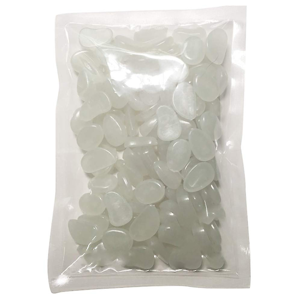 Dergo ☀Glowing Stone,2.2lbs 100 Piece Glow in The Dark Pebbles Rocks Stones Great for Backyard or Indoor Decor Garden Decorations Patio Decoration (B)