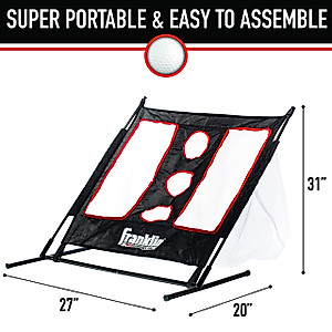 Franklin Sports - Golf Chipping Target - Training - Golf - Includes 12 Training Balls, Black