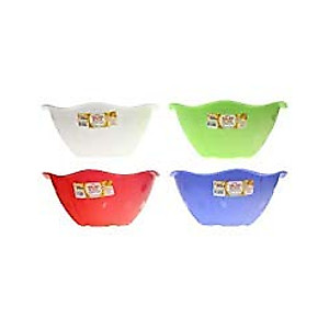 Plastic Salad Bowls Unbreakable 4 Assorted Colors Perfect size Reusable Salad Containers BPA Free Eco-friendly Useful tableware