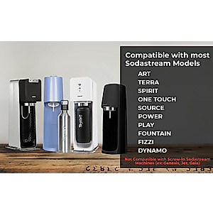 Tepist ThirtyO 30oz Stainless Steel Bottle Compatible with Sodastream Machines – Silver - Vacuum Sealed - Double Walled - Leak-Proof - Easy to Carry - Reusable Bottle