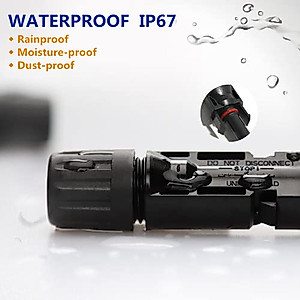 NTNXCXY 40PCS/20Pairs PV Solar Panel Connector Waterproof IP67 Male/Female 1000V 30A Mc-4 Solar Panel Cable Connectors