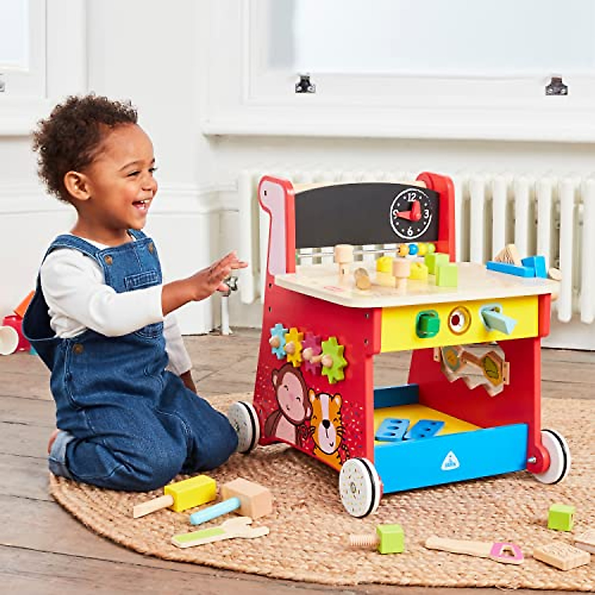 Early Learning Centre Wooden Activity Workbench, Imaginative Play, Hand Eye Coordination, Physical Development, Kids Toys for Ages 12 Month, Amazon Exclusive