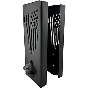 Xeenso 2024 Newest Can Cooler Holder with Bottle Opener for Larger Size, 12 * 4.13 * 4.13 in, Can Cooler Holder, 2 in 1Can Cooler Holder, Wall Mounted Can Cooler Holder (A)