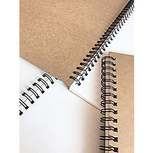 VEEPPO A4/B5 Big Thick Spiral Bound Notebooks and Journals Bulk 2/4Pack Blank/Lined Scrapbook Backpack Books per Book (A4 Blank-2 Pack)