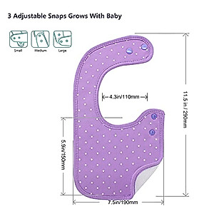 Hakochia Baby Bibs Organic Cotton Soft Absorbent Baby Bandana Drool Bibs With Adjustable Snaps for Girls Teething and Drooling 3-36 Months