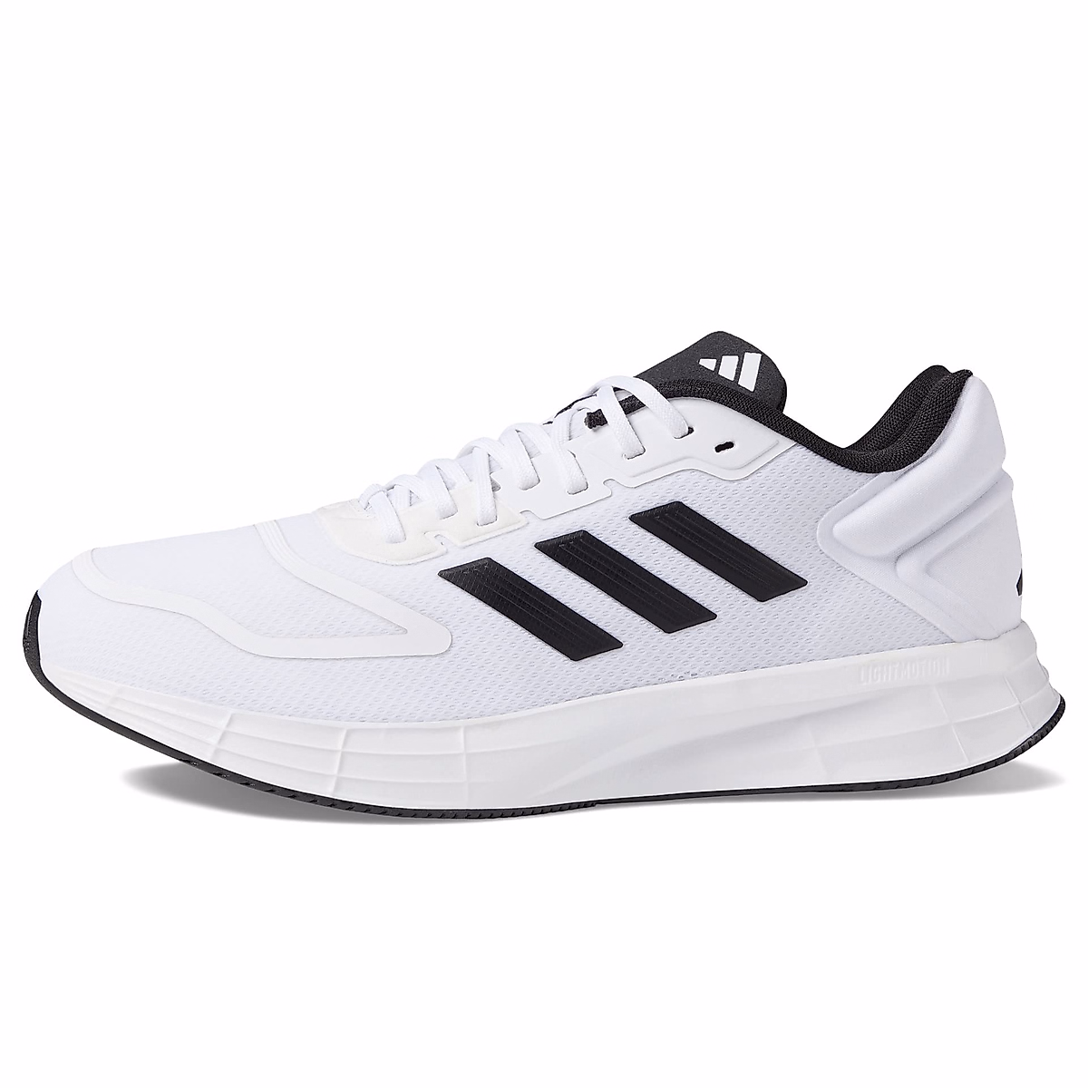 adidas Men's Duramo 10 Running Shoe, White/Black/White, 9