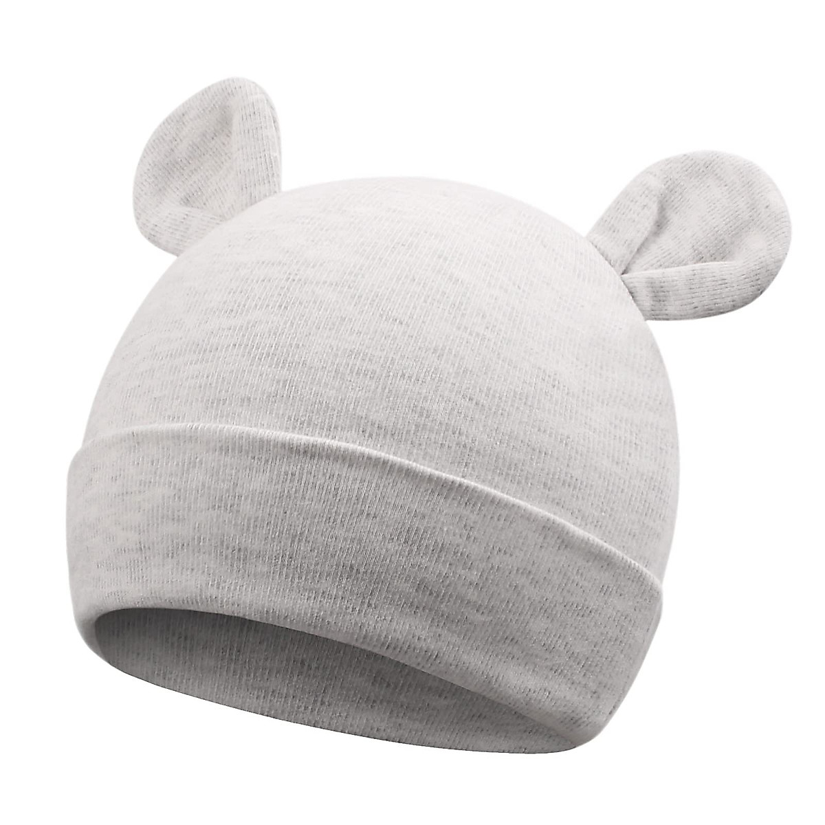 Bamery Newborn Baby Girls Hospital Hat Thick Cute Bear Ear Cotton Baby Boy Beanie for 0-6Months (White+Blue+Gray+Green,0-6 Months)