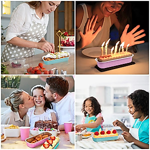 DI QIU REN 50Pack Disposable Mini Loaf Pan with Lid and Spoon, 0.42 Pound Rectangular Aluminum Silver Mini Loaf Pan for Loaf, Cake, Brownie, Cupcake