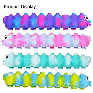 Langmeil Suction Pop Fidget Toy, Relax and Pressure Relief Toys, 3D Squeeze Anti-Pressure Popper Sensory Toys for Kids and Adults(Purple & Mint)
