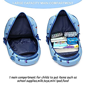 MINGHUICHIC Kids Backpack for Boys Girls Cute Lightweight Elementary Toddler School Bags with Padded Back & Adjustable Strap (Cars)