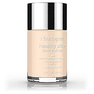 Neutrogena Healthy Skin Liquid Makeup Foundation, Broad Spectrum SPF 20 Sunscreen, Lightweight & Flawless Coverage Foundation with Antioxidant Vitamin E & Feverfew, Classic Ivory, 1 fl. oz