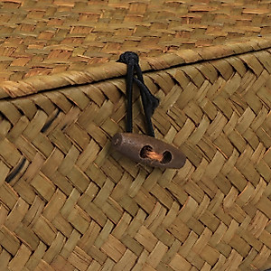 Storage Drawers Drawers Drawers Basket With Lid Woven Basket With Lid Rectangular Small Basket for Organize Snack (S) Shelf Shelf Shelf Woven Baskets