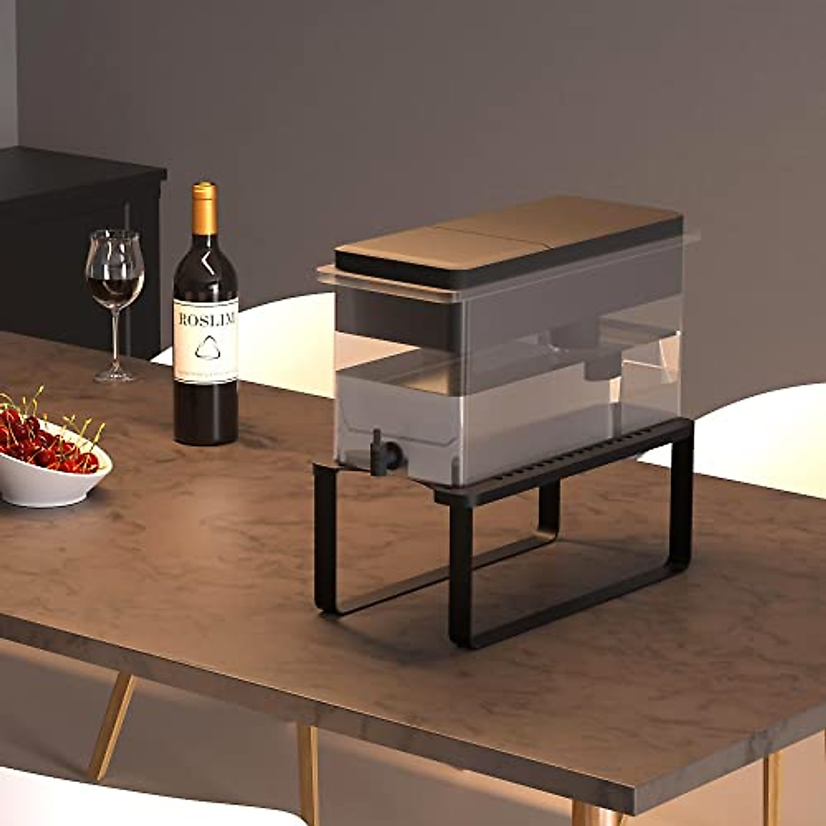 Water Dispenser Stand For Countertop-Metal Water Filter Stand, Compatible With Brita Water Pitcher & Zerowater Pitcher, Perfect for Fridge Beverage Dispenser With Spigot, Drink Dispenser Stand Only