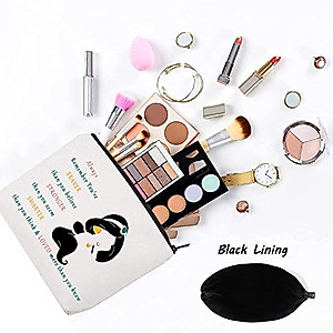 LEVLO Jasmine Princess Cosmetic Make Up Bag Jasmine Fans Gift You Are Braver Stronger Smarter Than You Think Jasmine Zipper Pouch Bag (Jasmine Bag)