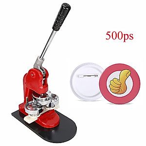 Tyenaza Badge Making Machine, 58mm(2.25 inch) Button Maker Pressing Machine DIY Gifts Pin Maker with 800pcs Button Parts