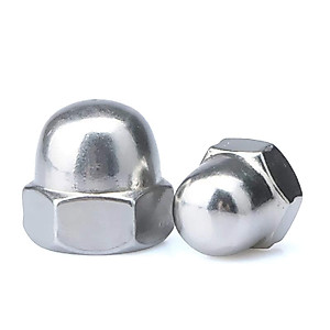 M3-0.5 Metric Acorn Cap Nuts Dome Head Nuts, 304 Stainless Steel 18-8, Plain Finish,Hex Acorn Cap,Nuts Decorative Nut Caps (100 Pcs)