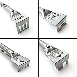 ADJUSTABURNER Gas Grill Burner Universal Stainless Steel Tube (Pack of 3) Extends from 14" to 19" BBQ Replacement Parts for Nexgrill, Brinkmann, Dyna-Glo, and Most Gas Grill Models